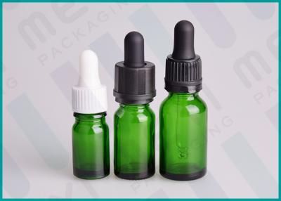 China Green Glass Dropper Bottles , 10ml 20ml 30ml E-Liquid Dropper Bottle  for sale