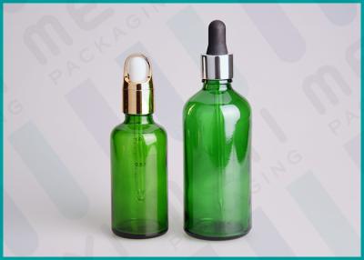 China Green Glass Dropper Bottles , 10ml 20ml 30ml E-Liquid Dropper Bottle  for sale