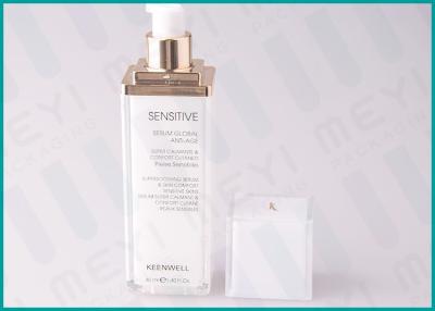 China 40 ML Square MS Resin Cosmetic Pump Bottle , Classic Cosmetic Lotion Bottles for sale