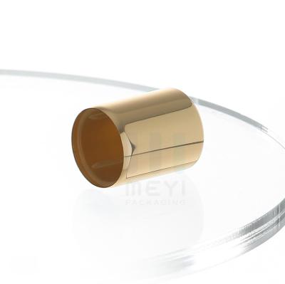 China Capas de garrafas de perfumes leves em cor de alumínio dourado com acabamento de pescoço de versão crimp à venda