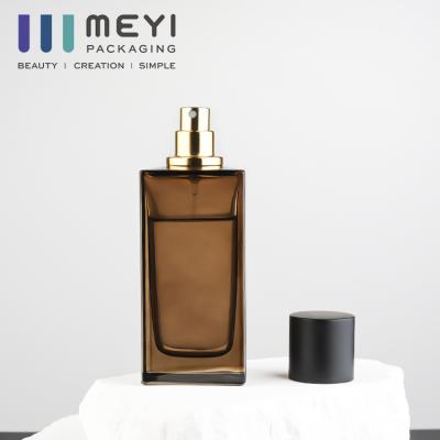 China 100ml Square Glass Perfume Bottle with Magnetic Cap for sale