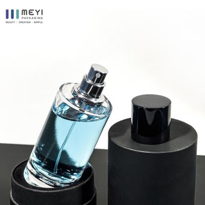 China Luxury 50ml Glass Perfume Bottle with Magnetic Cap and Screen Printed Gift Box for sale