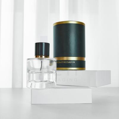 China Clear Glass Perfume Bottle with Screen Printing and Magnetic Cap Available in 50ml and 100ml with Free Samples for sale