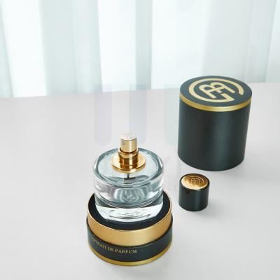 China Clear Glass Perfume Bottle with Screen Printing and Magnetic Cap Available in 50ml and 100ml with Free Samples for sale