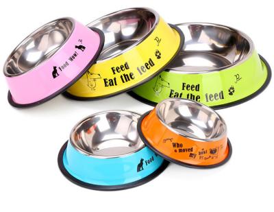 Cina Multi ciotola 6.4cm dell'alimentatore dell'animale domestico di colore 2200ml nessuna ciotola del cane di caduta in vendita