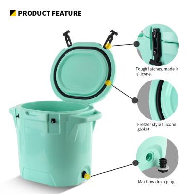 Cina Scatola più fresca rotonda UV del dispositivo di raffreddamento 25QT del contenitore di ghiaccio di picnic di picnic 55cm in vendita