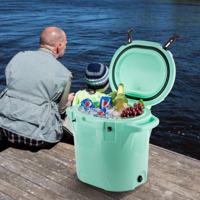 Cina Scatola più fresca rotonda UV del dispositivo di raffreddamento 25QT del contenitore di ghiaccio di picnic di picnic 55cm in vendita