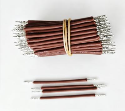 China Brown Double-Ended Tinned Electronic Wire / Pre-Tinned PCB Jumper Wire for sale