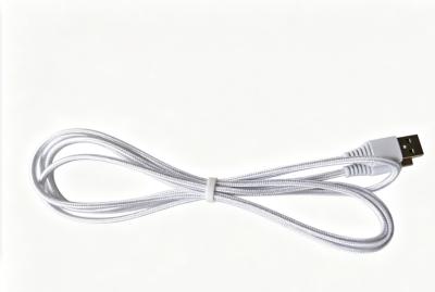 China White Nylon Braided USB-A To Type-C Fast Charging Data Cable for sale
