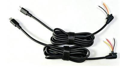 China UL2464 20AWG USB Type-C To DC 5.5*2.1mm 3-Core Open Wire Power Cable for sale