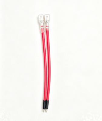 China 187 Spade Terminal Power Wire Harness UL1015 16AWG Red 130mm Single End Crimp Cable for sale