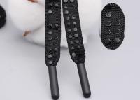 China Custom Flat Polyester Drawstring Cord 84cm with Printed Silicone Dots for Garments for sale
