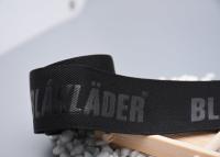 China Custom Logo Polyester Webbing Straps 35mm Black Embossed for Garment Use for sale