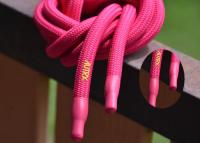 China Custom Logo Polyester Hoodie Drawstring Cord with Silicone Tips 500pcs MOQ for sale