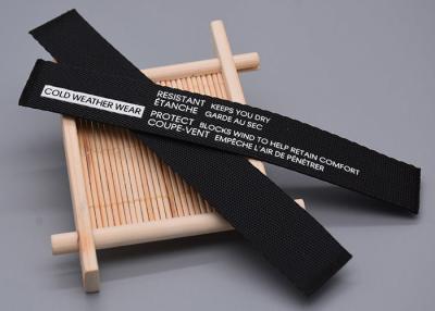 China Garments Use Polyester Webbing Straps Printed With White Silicone Logo for sale