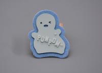 China Custom White Microfiber Silicone Logo Patch Thick Plate for Clothing 50pcs for sale