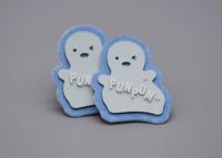 China Custom White Microfiber Silicone Logo Patch Thick Plate for Clothing 50pcs for sale