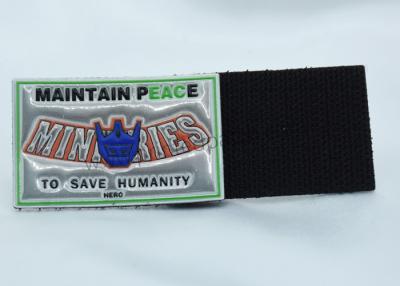 China 4 Colorways 3M Reflective Velcro Patch Screen Printed LOGO For Jeans for sale