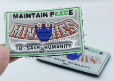 China 4 Colorways 3M Reflective Velcro Patch Screen Printed LOGO For Jeans for sale