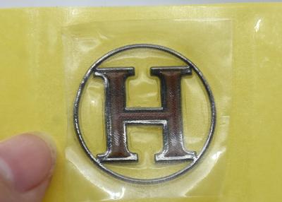 China Gold 3D Raised TPU Heat Transfer Clothing Labels For Ski Suits , Work Clothes for sale
