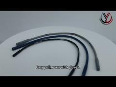 A Closer Look: Clothes Black Flat Cotton Tape Ribbon Cord With Both Ends Silicone Drops