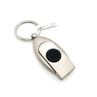 Cina Porta chiavi in metallo in argento per la promozione con logo personalizzato in finitura in argento in vendita