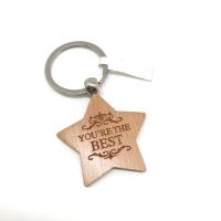 China Engraved Wooden Keychain Personalized For Eco Friendly Gifting for sale