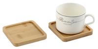 China 6- Cork/PU Coaster Cups Set With Absorbent Special Design Base for sale