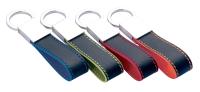 China Exquisite Classic Leather Keychains In Custom Patterns Various Colors Polybag Packaging for sale