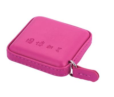 China Double Sided Round Square Rectangle Retractable Ruler Memory Tape Measure PU ABS PU Tape for sale