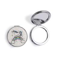 China Foldable Pocket Mirror With Customizable PU Leather for sale