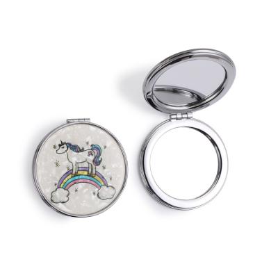 Cina Specchio di tasca pieghevole con pelle PU personalizzabile in vendita