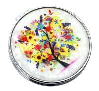 China Foldable Round Magnifying Cosmetic Pocket Mirror for sale