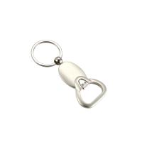 China Plated Silver Metal Beer Bottle Opener Keychain for sale