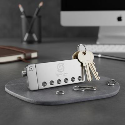 China Durable Steel Keychain Organizer Featuring Customized Logo Ideal for Secure Key Holding and Corporate Identity Display for sale
