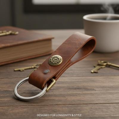 China Classic Keychain Leather Key Chains Leather Keychain Holder Designed for Longevity Style and Practicality in Daily Carry for sale