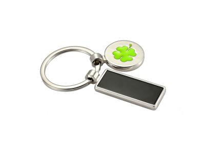 Cina Ente su ordinazione di rettangolo del pendente di Logo Metal Keychain Holder Cute di promozione in vendita