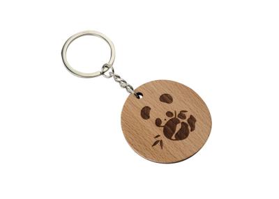 Cina Coprire con una cupola sveglio di Logo Plain Wooden Keychain Epoxy della catena chiave del metallo del regalo del ricordo in vendita