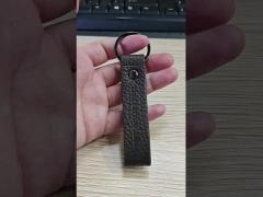 Suporte chave de couro genuíno do plutônio de Debossed 10mm para as chaves personalizadas