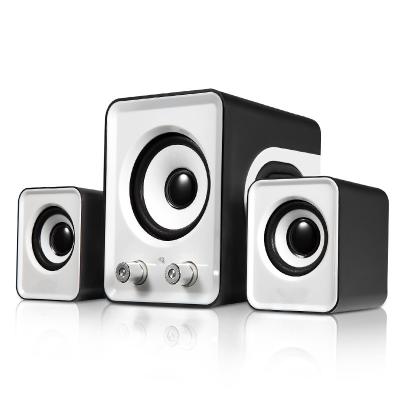 China Wired Computer Speakers USB 2.1 Speakers Stereo Two Satellites with Subwoofer for PC  Available in Multiple Colors for sale
