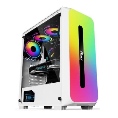 China Micro ATX /ATX/ITX CASE Dazzle ARGB Effect Front Panel Bottom Mount Power Supply Available in Black and White for sale