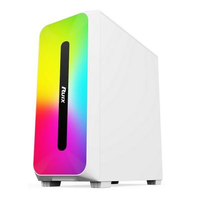 China Micro ATX /ATX/ITX CASE Dazzle ARGB Effect Front Panel Bottom Mount Power Supply Available in Black and White for sale
