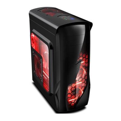 China ETEK Airflow ATX Mid-Tower With Hollow & Transparent Front Panel Full Acrylic Left Side Panel for sale