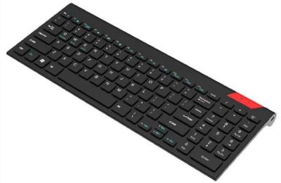 China 2.4G Wireless Keyboard With Touch Pad With Easy Media Control Solid Stainless Ultra Compact Full Size Keyboard For PC TV for sale