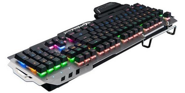 ワイヤードゲーム メカニカルキーボード モバイル電話ホルダーと手首のサポート 非常に速いグリーンシャフト