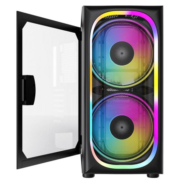 ATX Chasis PC Gaming ARGB Acrílico Glass PC Case 2x200MM Iluminación LED