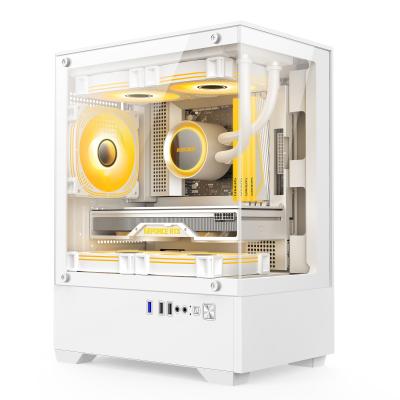 中国 マイクロATX ITX PCゲームケース 1 HDDベイ 1 SSDドライブベイ 両色 黒白 販売のため