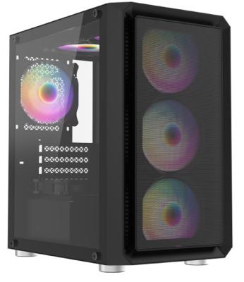 China Compact Gaming Case Supporting Small Motherboards And Flexible Cooling Configurations For Mid-range Gamers Office Users for sale
