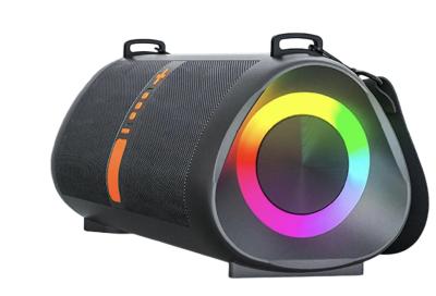 China Dual 20W Speakers 7.4V 5000mAh Lithium Battery PVC ABS Metal Mesh Supports Bluetooth USB TF FM For Outdoor Enthusiasts for sale
