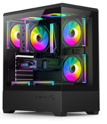 China Full-size Compatible Architecture Supporting E-ATX/ATX Motherboards 330mm Graphics Cards 240mm Top-mounted Water-cooling Grid Computer Case for sale